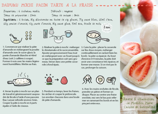 Mochi daifuku façon tarte à la fraise - La Maison du Mochi